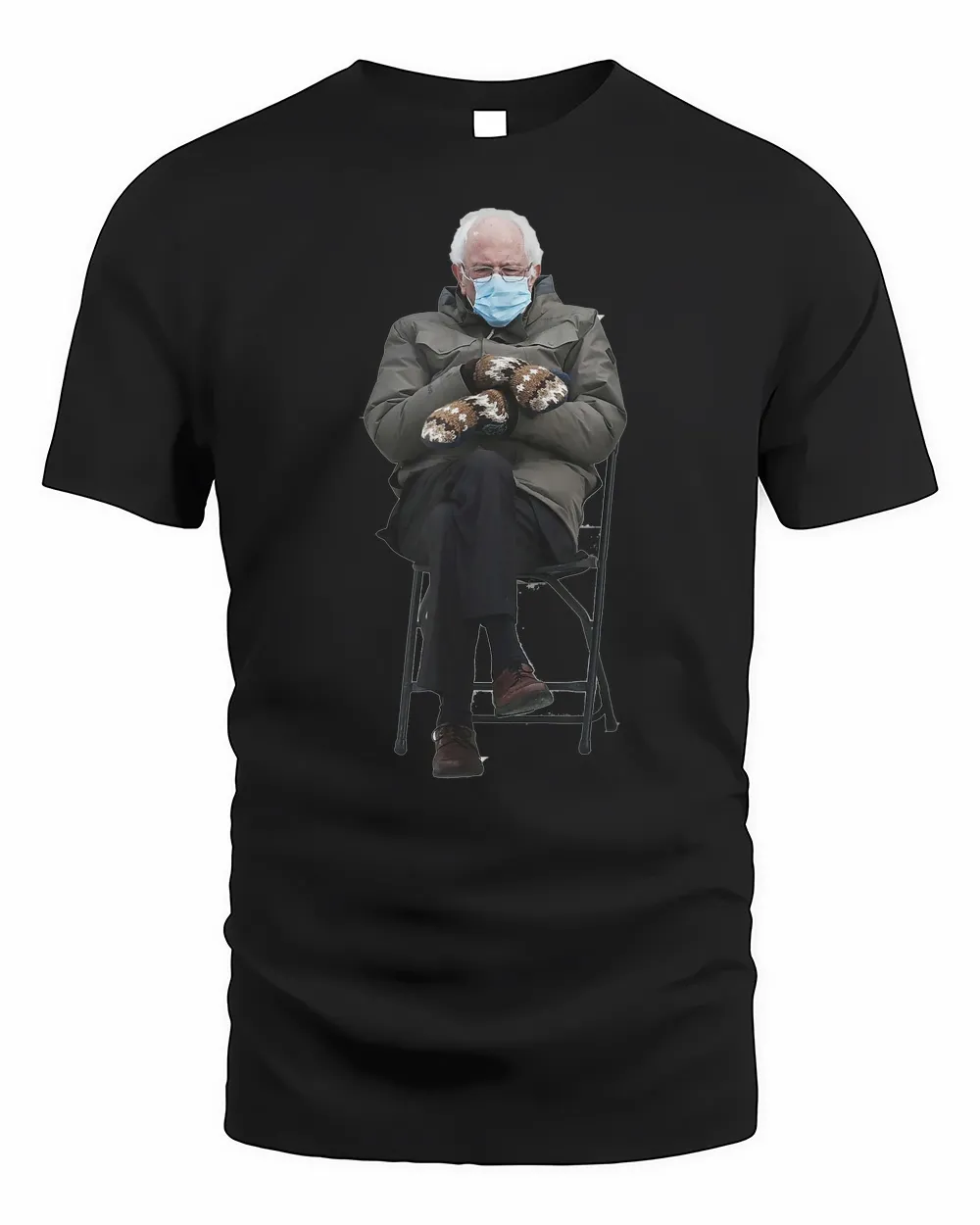 Bernie Sanders Mittens Sitting Inauguration Funny Meme Shirt - Walmart.com