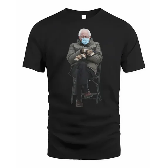 Bernie Sanders Mittens Sitting Inauguration Funny Meme Shirt - Walmart.com