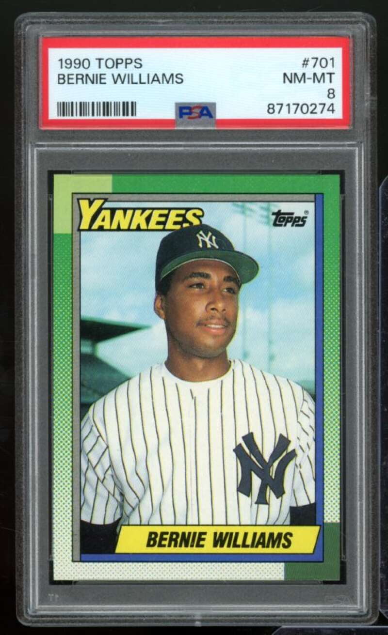 Bernie Williams Rookie Card 1990 Topps #701 PSA 8 - Walmart.com