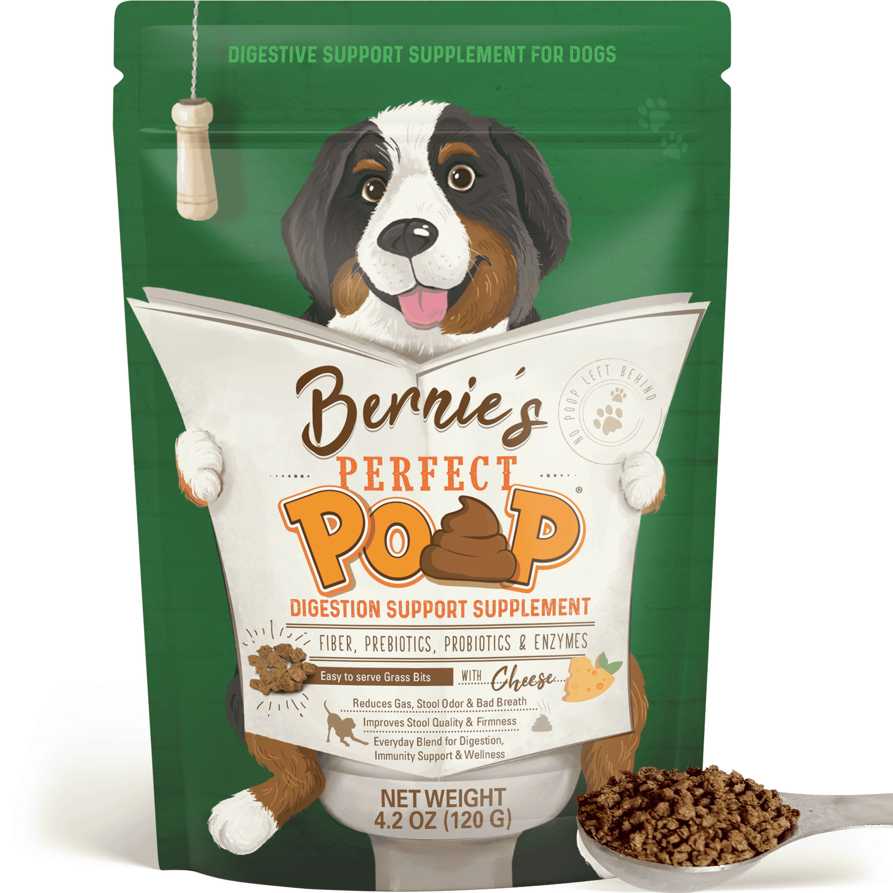 Bernie's Perfect Poop Digestive Supplement for Dogs Cheddar Flavor 4.2 ...