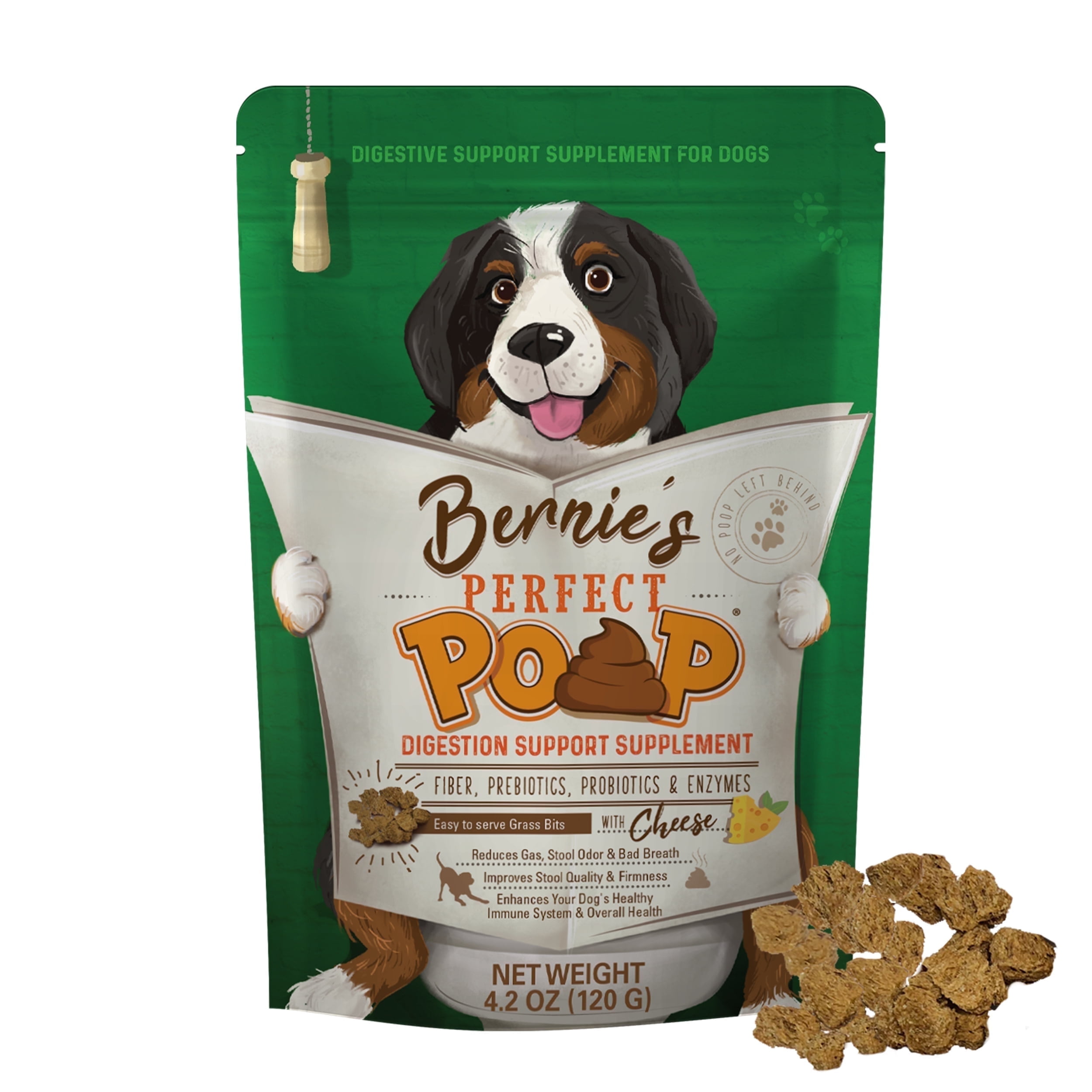 Bernie's Perfect Poop Canine Digestion Formula - Fiber, Prebiotics ...