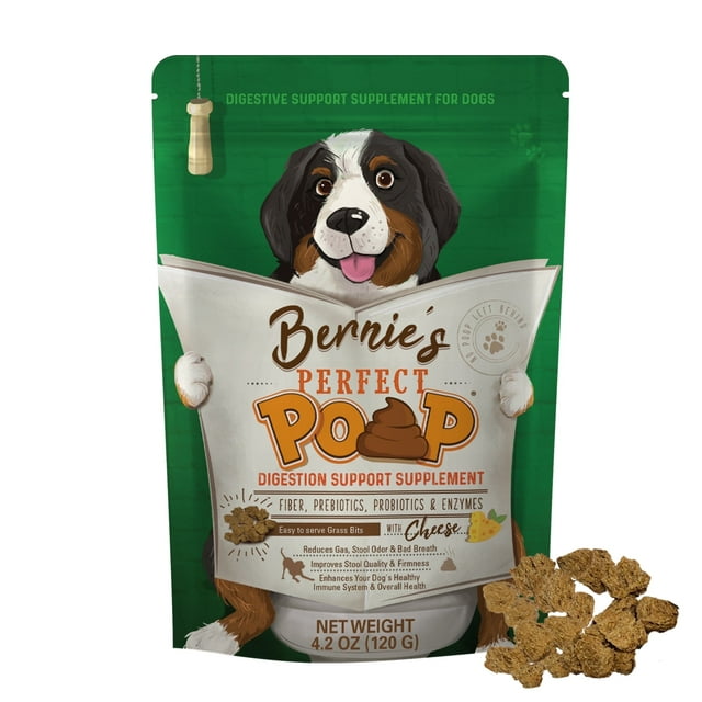 Bernie's Perfect Poop Canine Digestion Formula - Fiber, Prebiotics ...