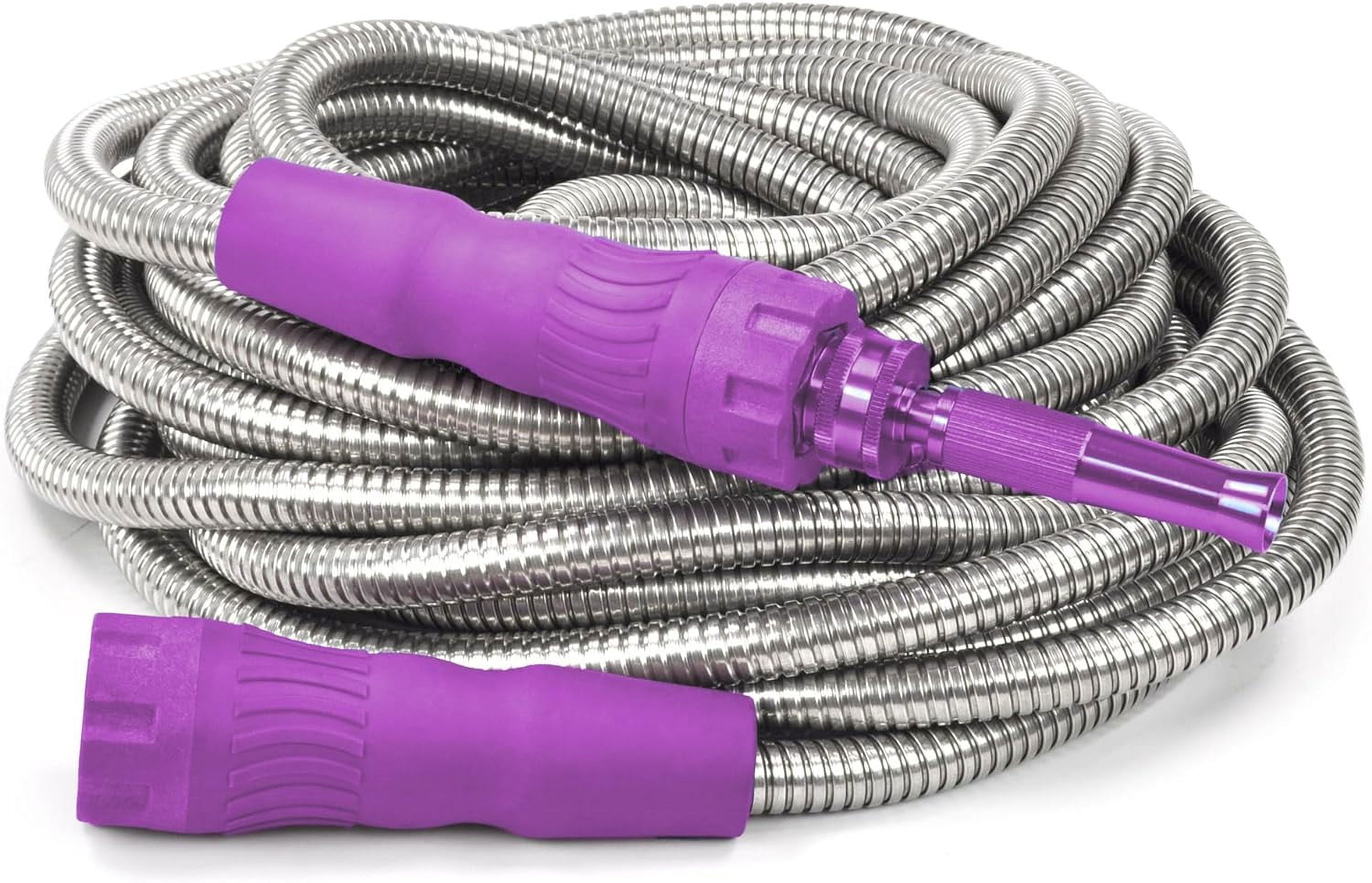 Bernini Pro Series Metal Garden Hose 50 Ft Super Flexible Garden Hose ...