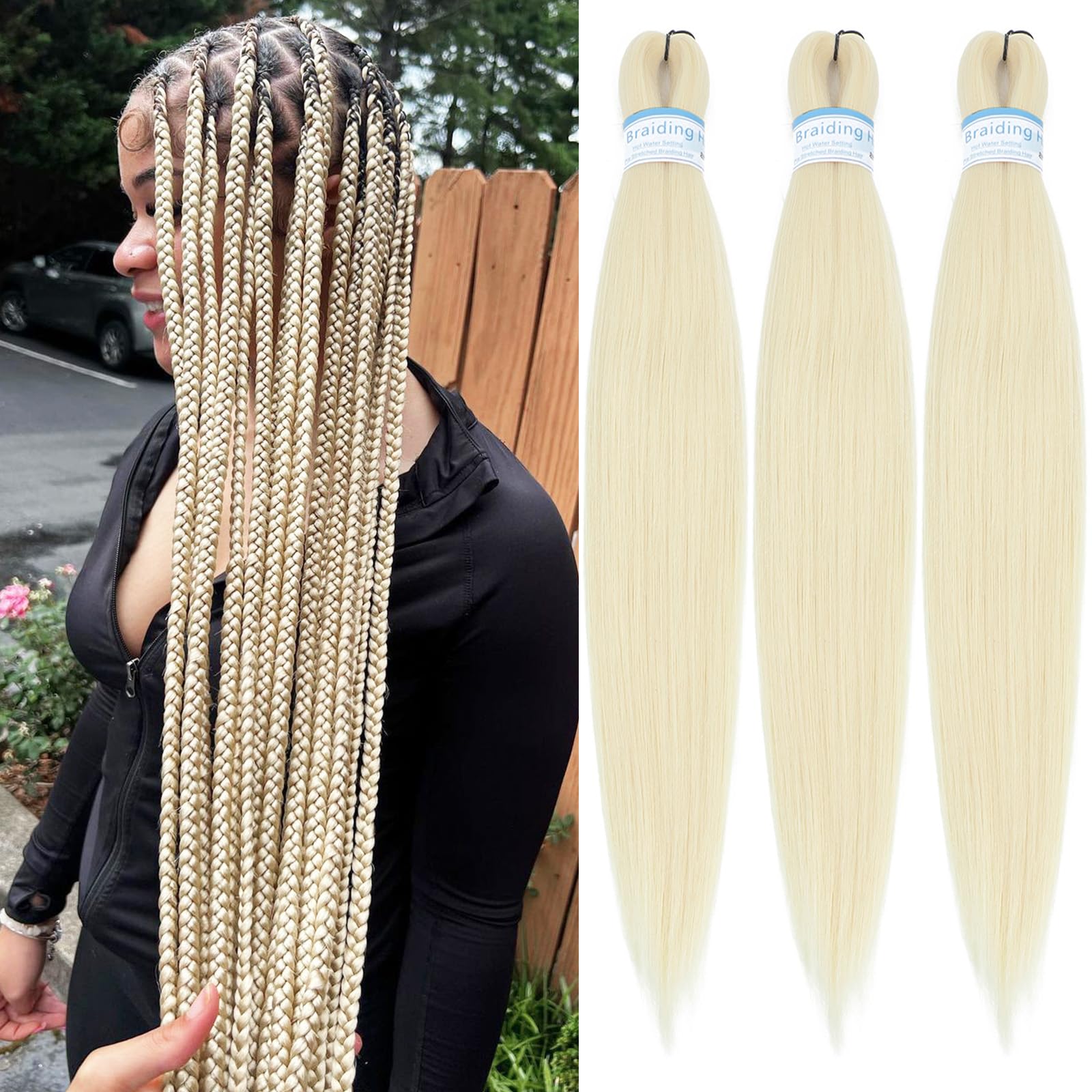 Berracy Braiding Hair Pre Stretched for Women Box Braids Synthetic Hair ...