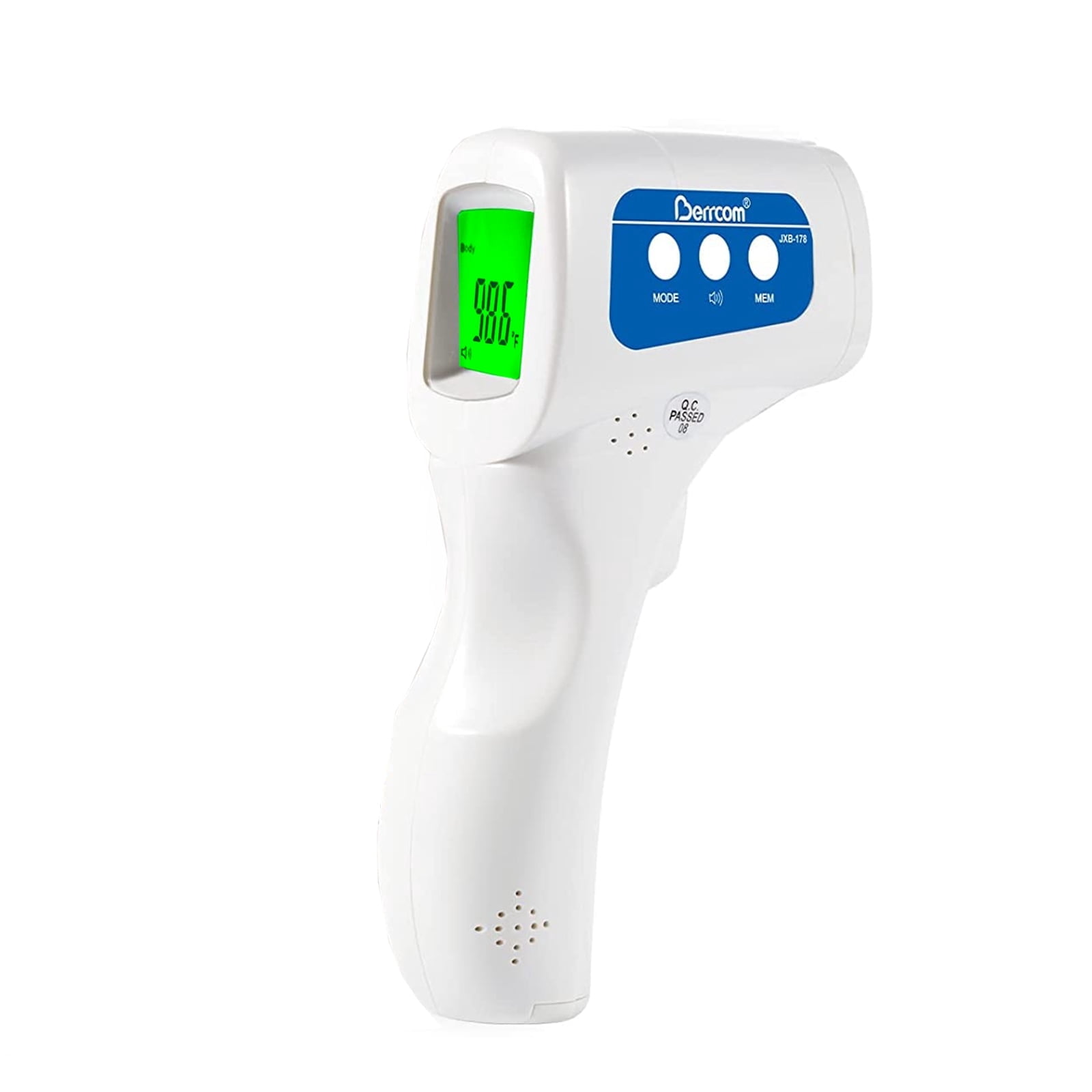 Berrcom Digital Non-Contact Infrared Thermometer 3 in 1 Fever Warning ...