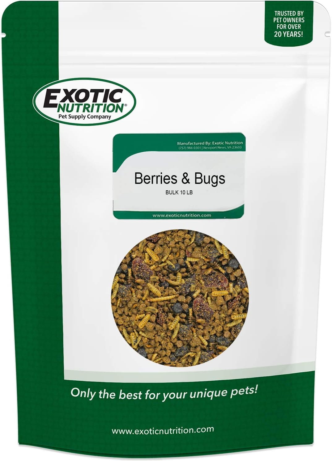 Berries & Bugs (10 lb.) - All Natural High Protein High Fiber ...