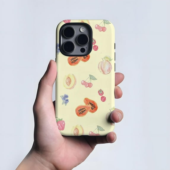 Berries PLZ Cute Cartoon Fruit Print Phone Case for iPhone 11-17 Pro ...