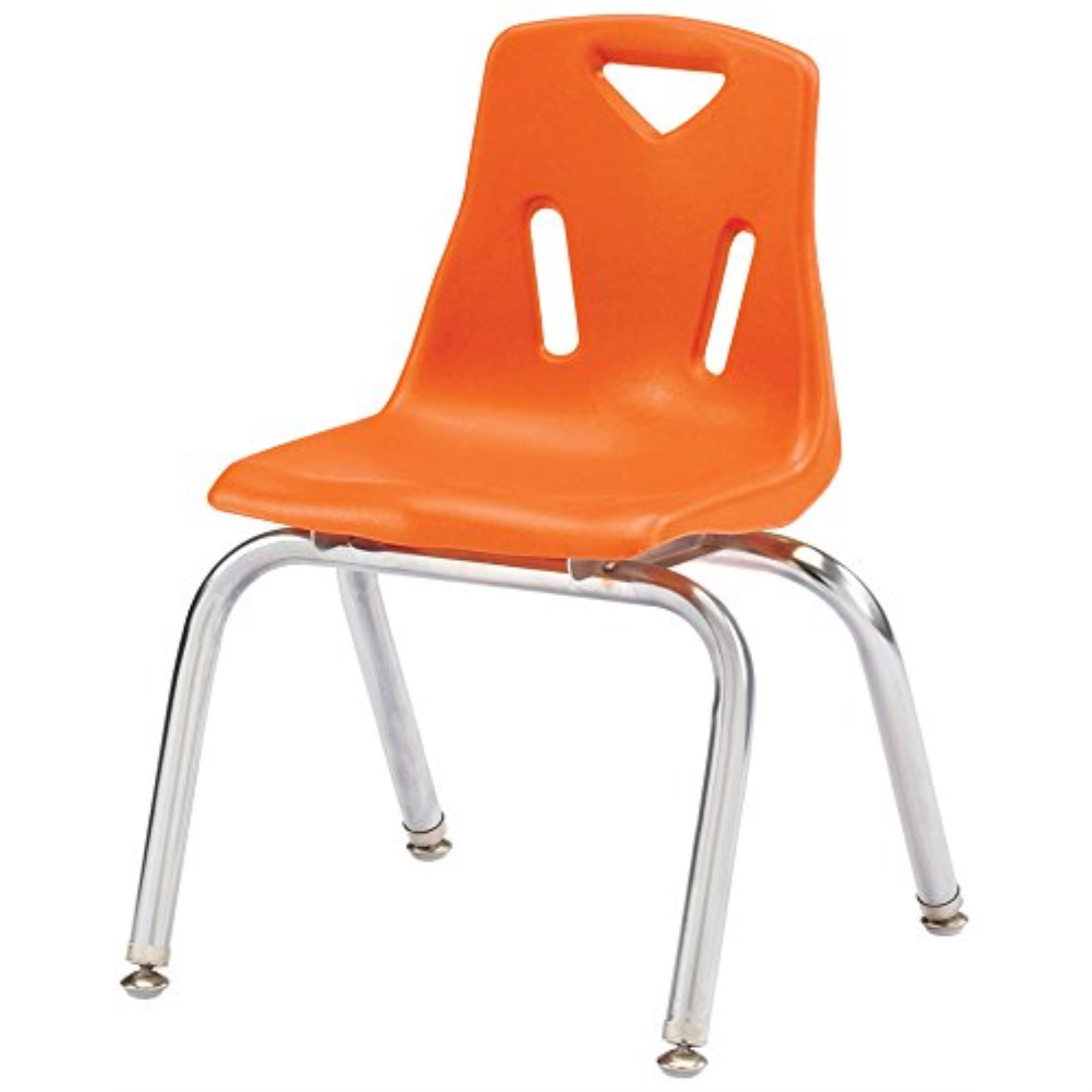 Berries® Stacking Chair with Chrome-Plated Legs - 14" Ht - Orange ...