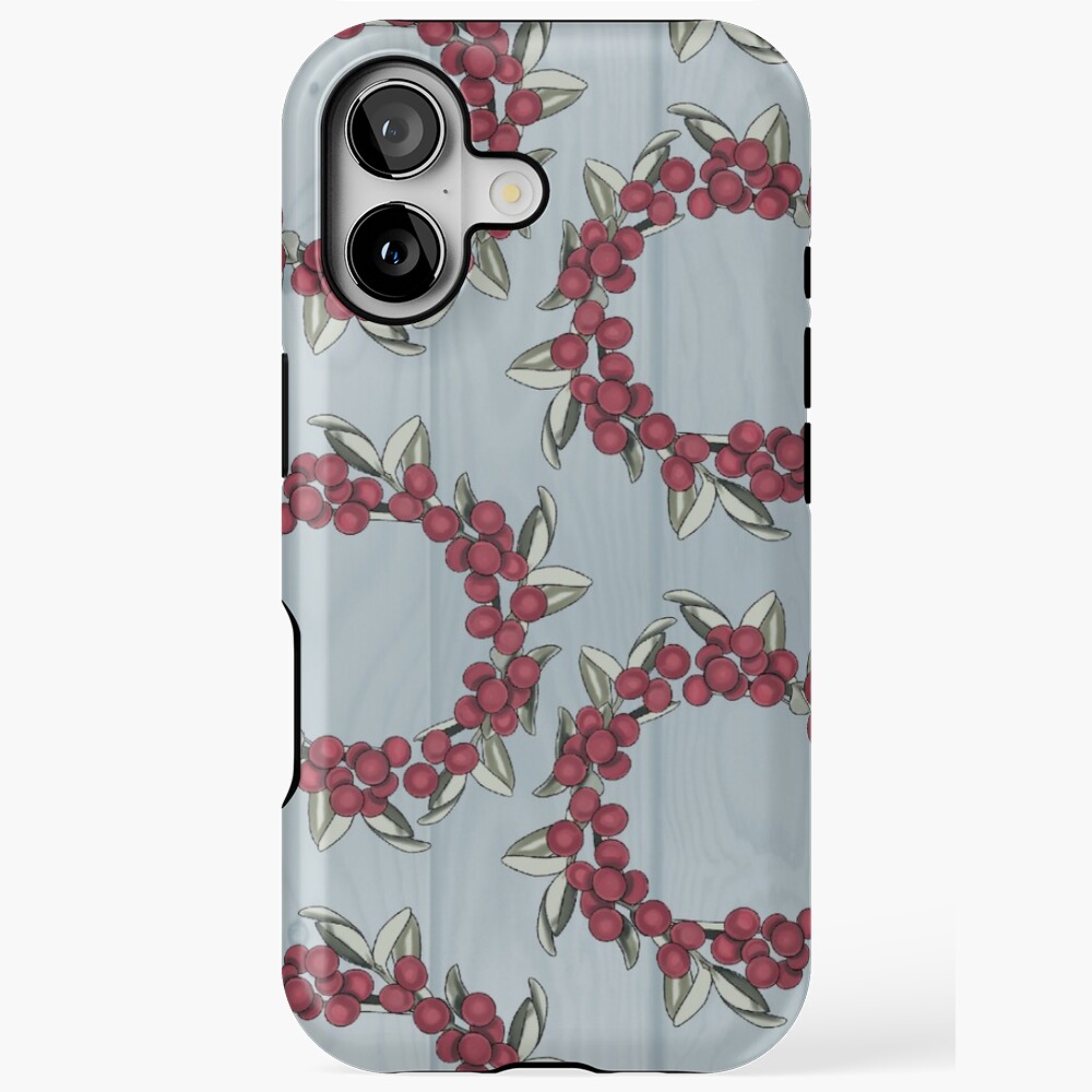 Berries and Leaves Wreath Festive Holiday Art iPhone Case for iPhone 17 ...