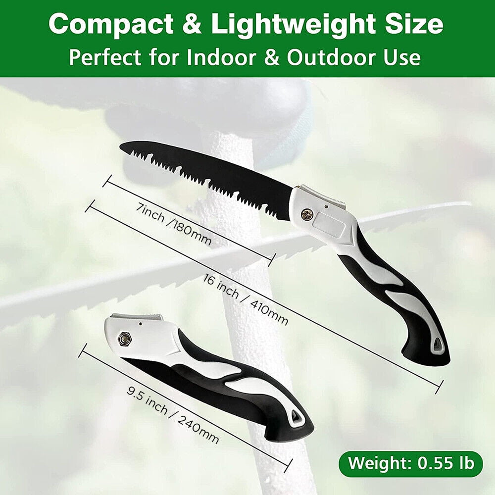Berry&Bird Folding Saw Gardening Hand Pruning Saw 7.5''Rugged SK5 Steel ...