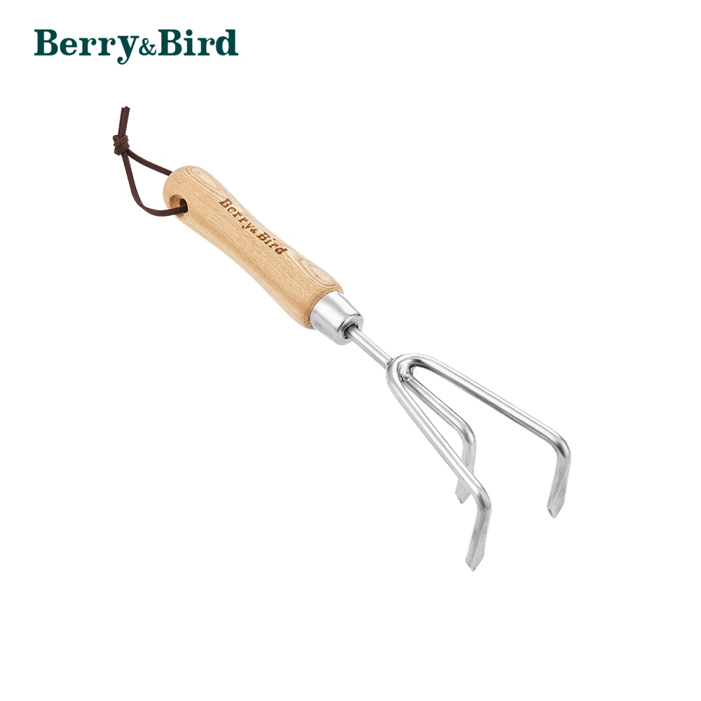 Berry&Bird Garden Hand Cultivator Stainless Steel Handheld Triple Claw ...