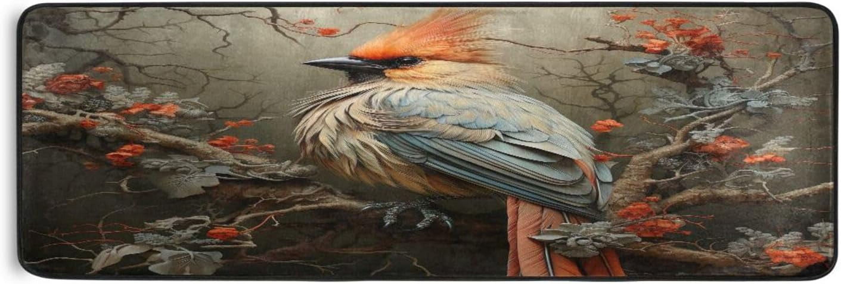 Berry Bird Runner Rug, Soft Non Slip Long Area Rugs Floor Mat for ...