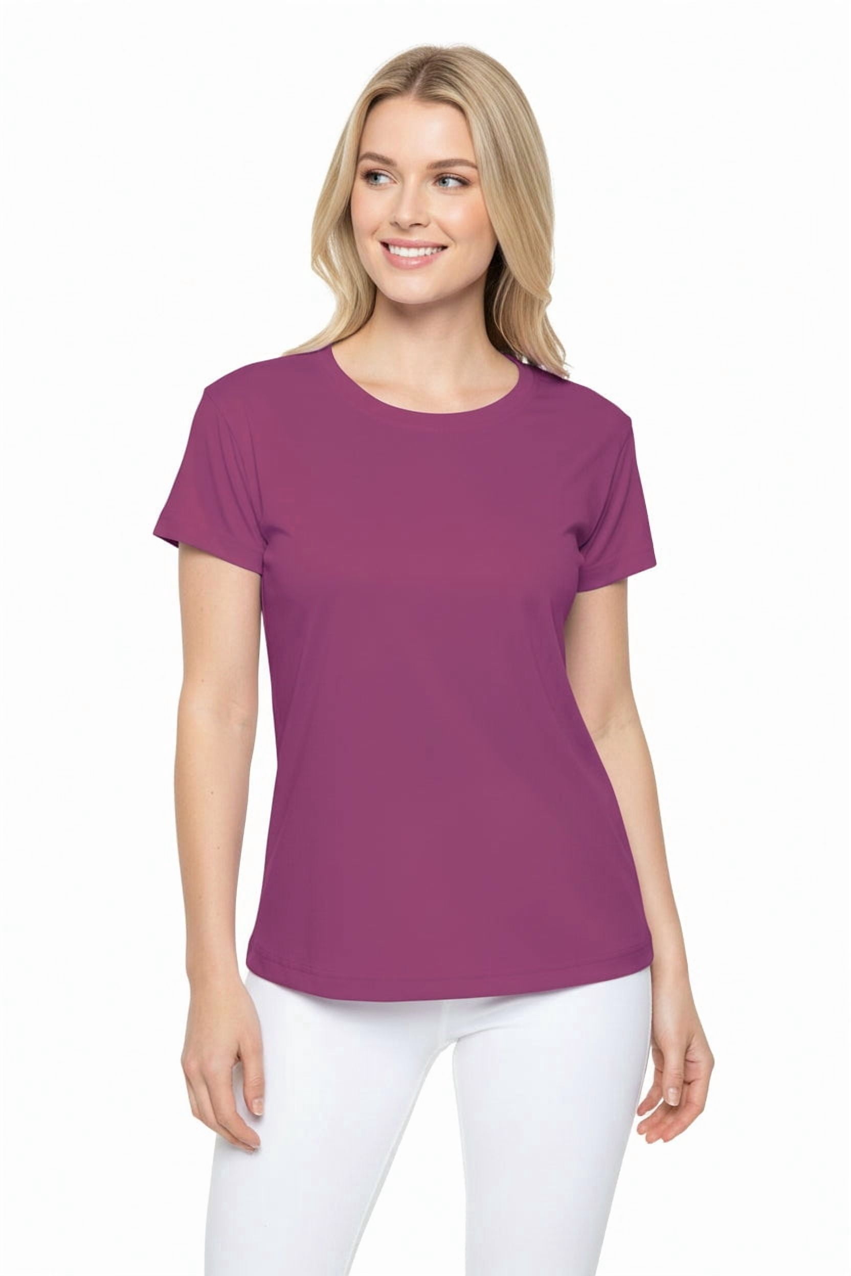 Berry Blush Women's Sports Jersey Short Sleeves 100% Poly Solid Berry ...