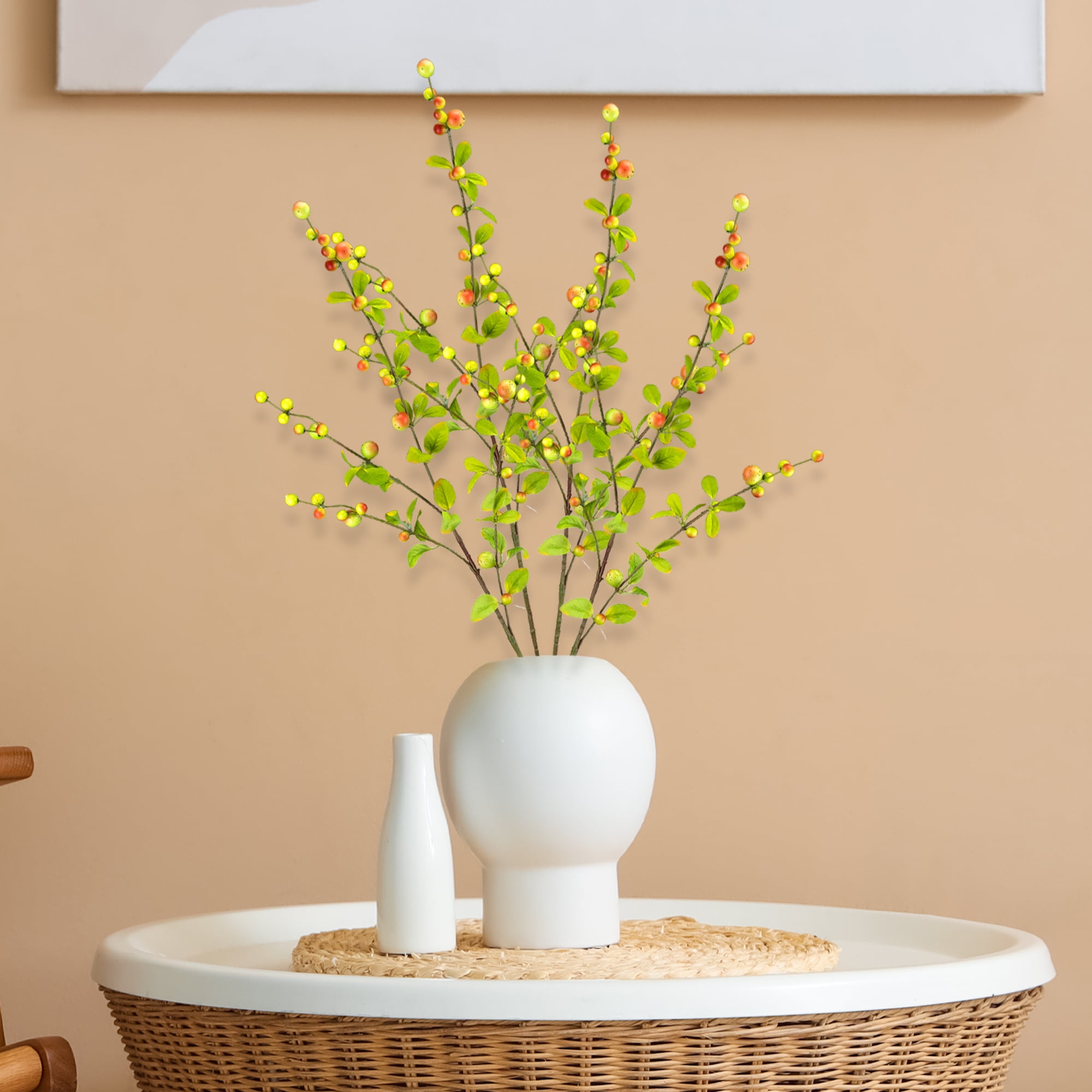 Berry Branch Artificial Sprays - 34" - Green and Brown - Set of 6 ...