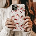 Berry Branch Holiday Phone Case | Winter Botanical Art for iPhone 17 to ...