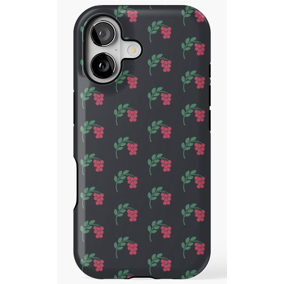 Berry Branch Pattern Botanical Phone Case for iPhone 11 12 13 14 15 16 ...