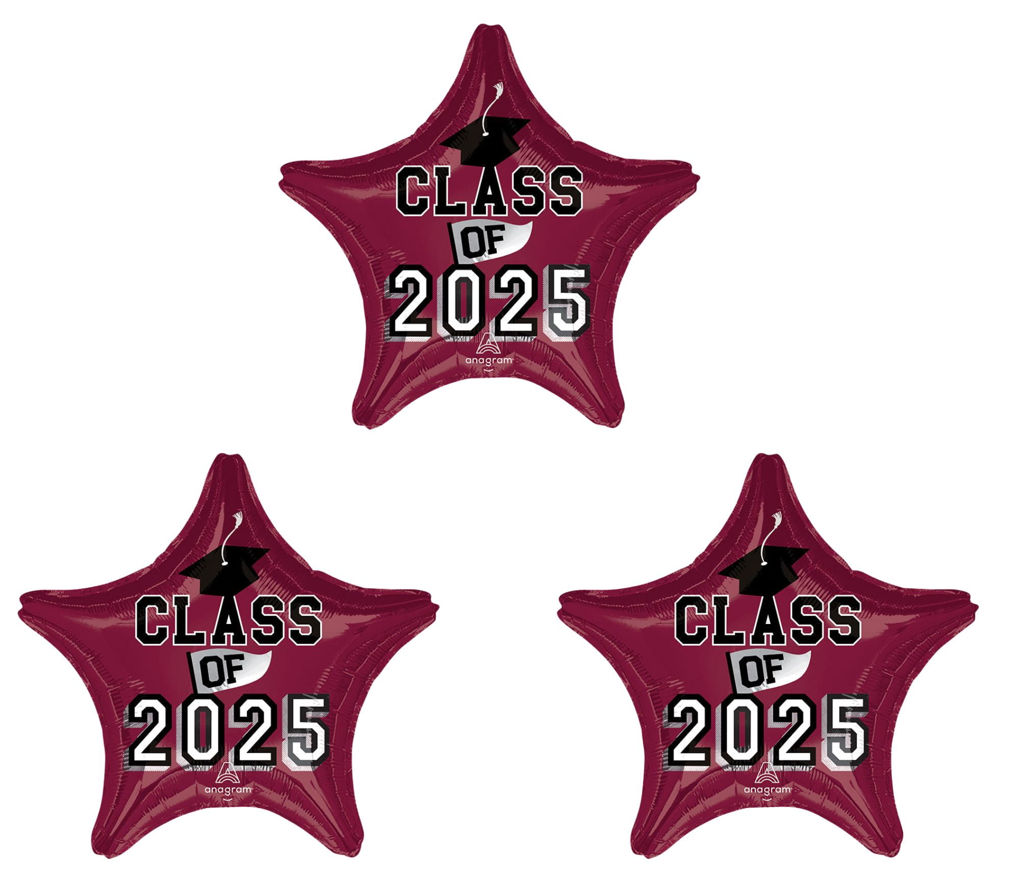 Berry Class of 2025 Graduation party 3 pc balloons Decorations supplies ...