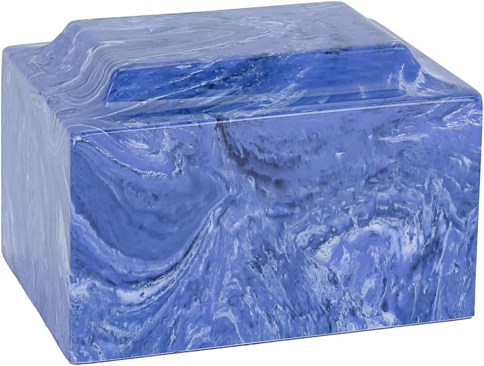 Berry Classic Cultured Marble Cremation Urn for Ashes, Red, Adult Sized ...