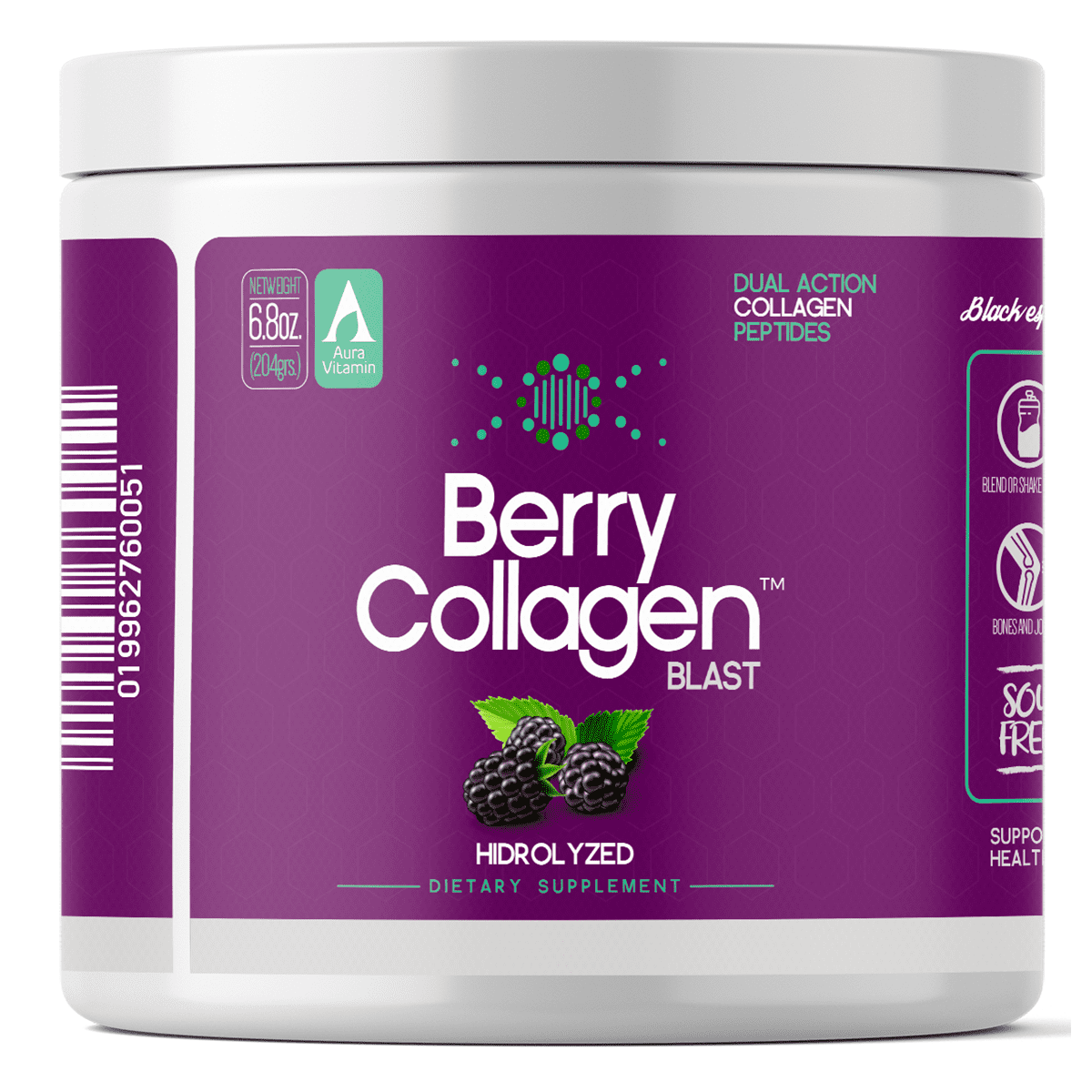 Berry Collagen Blast Powder | Grass-fed, Non-GMO | Supports Bones ...