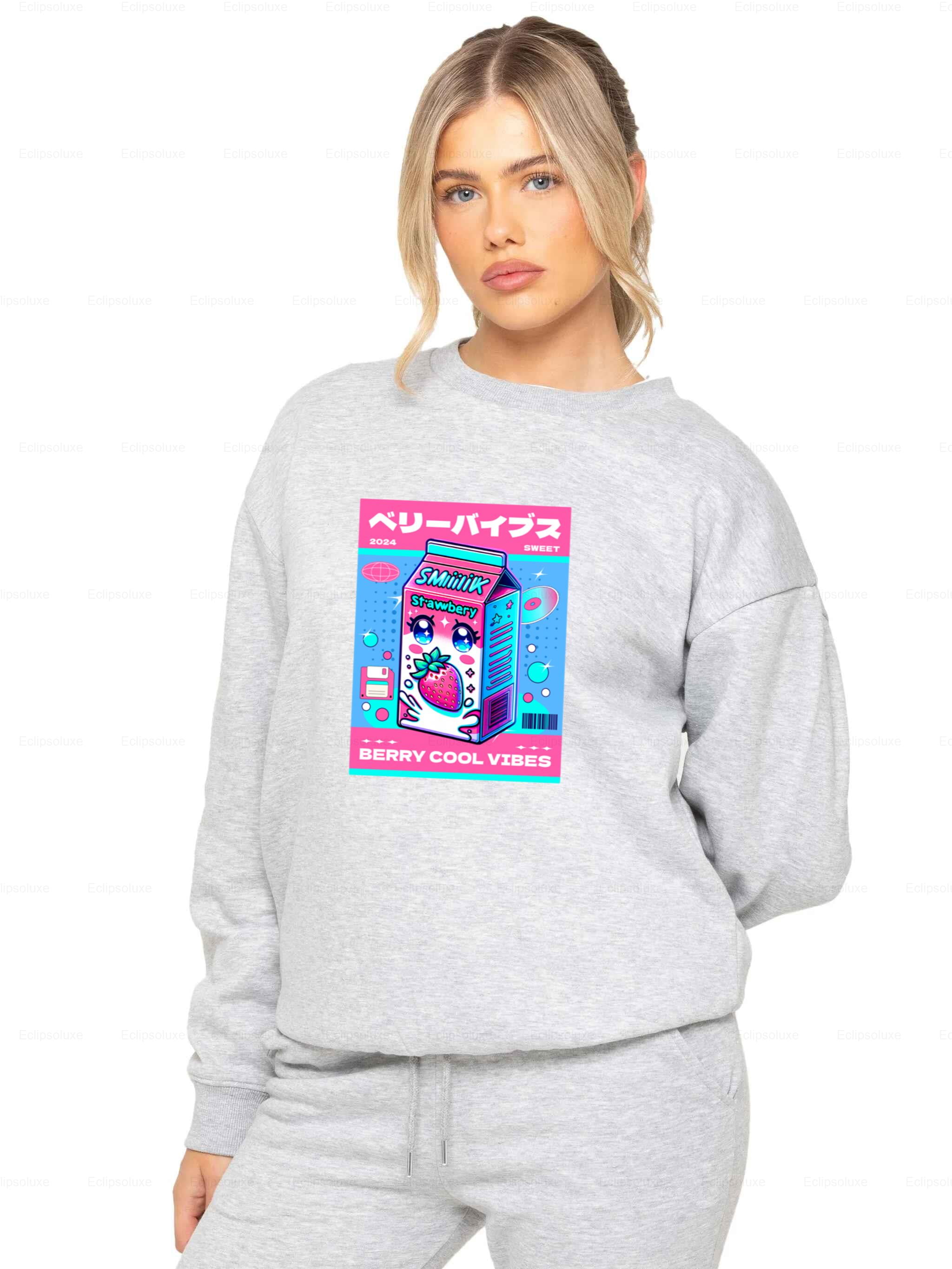 Berry Cool Vibes Sweatshirt Fresh Summer Fruit Fun Cheerful Look Cozy ...