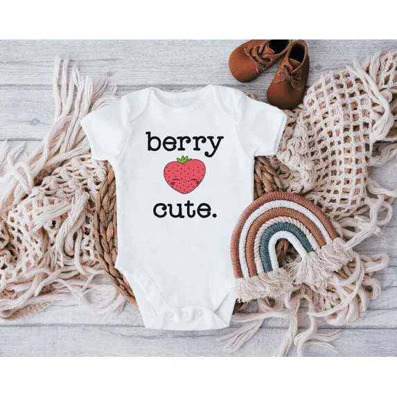 Berry Cute Baby Vest, Cute Little Berry Bodysuit, Funny Baby Clothes ...