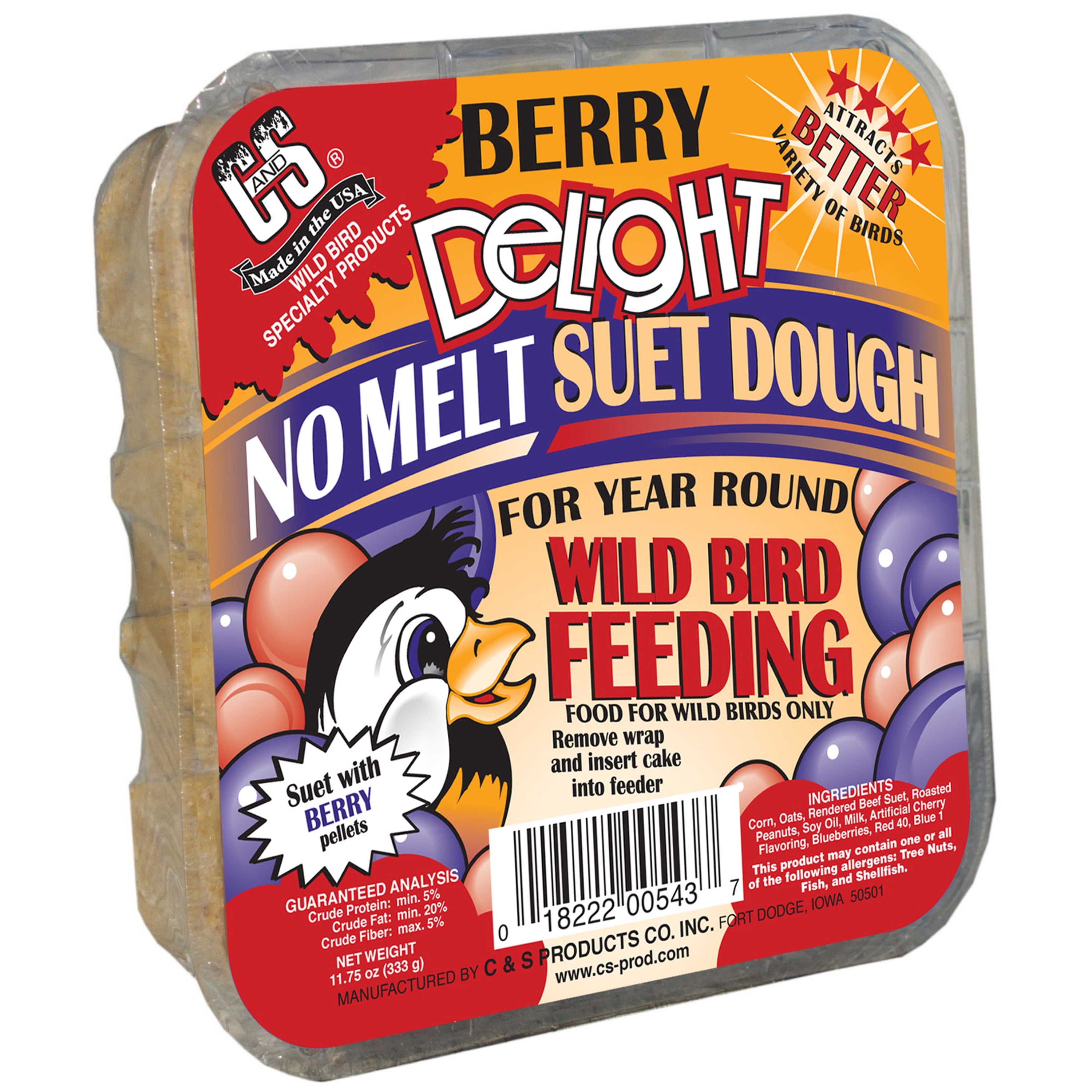 Berry Delight No Melt Suet Dough For Wild Birds - Walmart Business Supplies