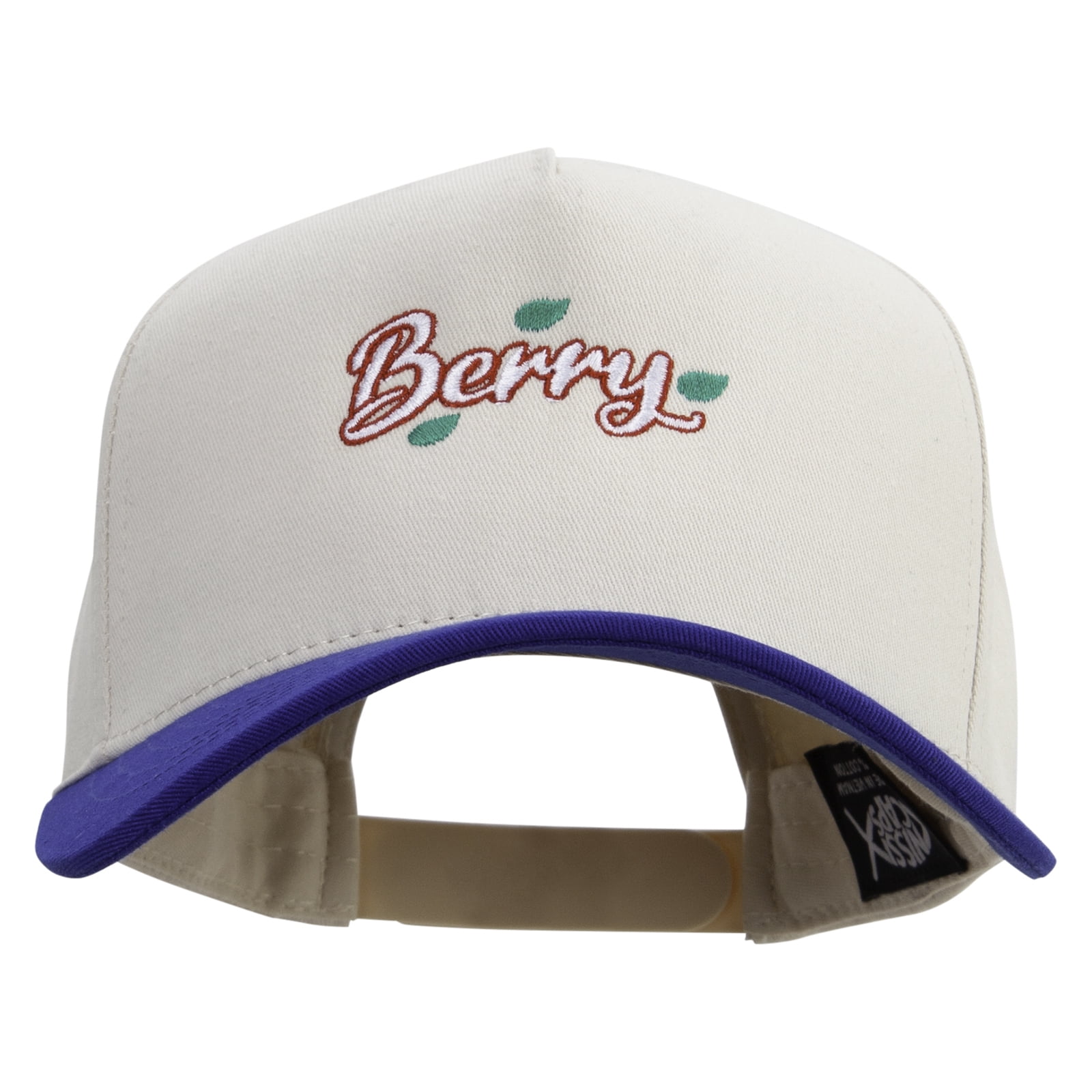 Berry Embroidered Premium Pro Style 5 Panels Cap - Royal Stone OSFM ...