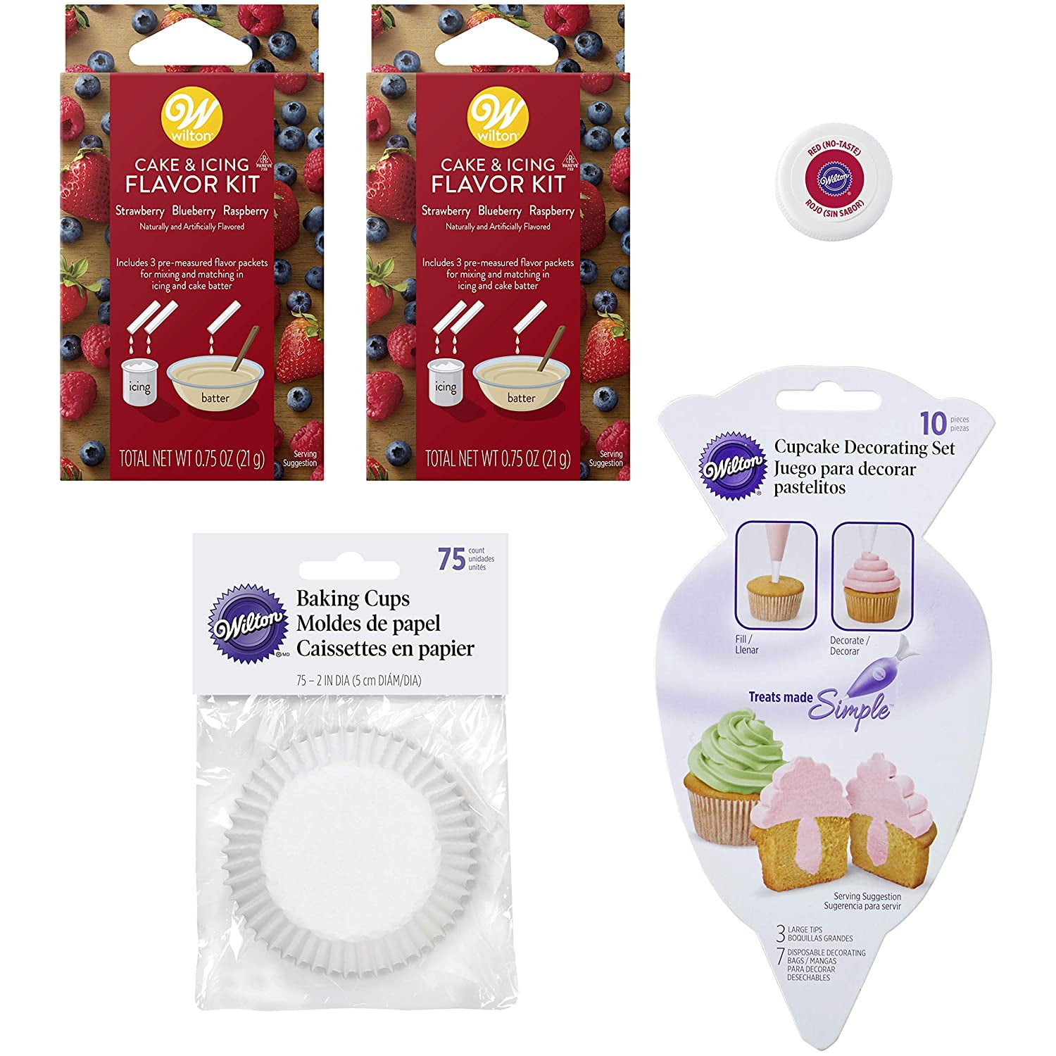 Berry-Flavored Cupcake Set for Office Breakroom, 4-Piece - Walmart ...