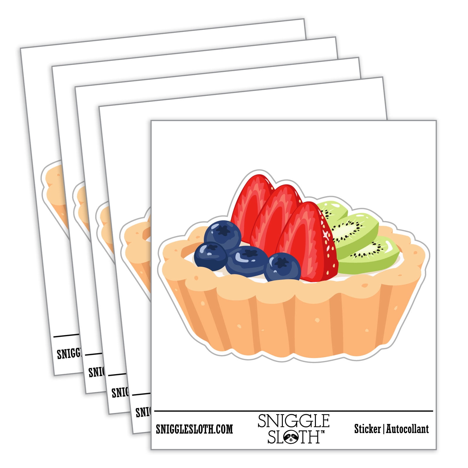 Berry Fruit Tart Dessert Strawberry Blueberry Kiwi Car Window Bumper ...