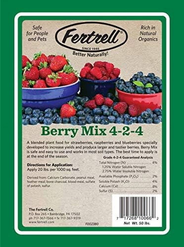 Berry Mix 4-2-4 Organic Fertilizer, 5lb, 25lb or 50lb - Walmart.com