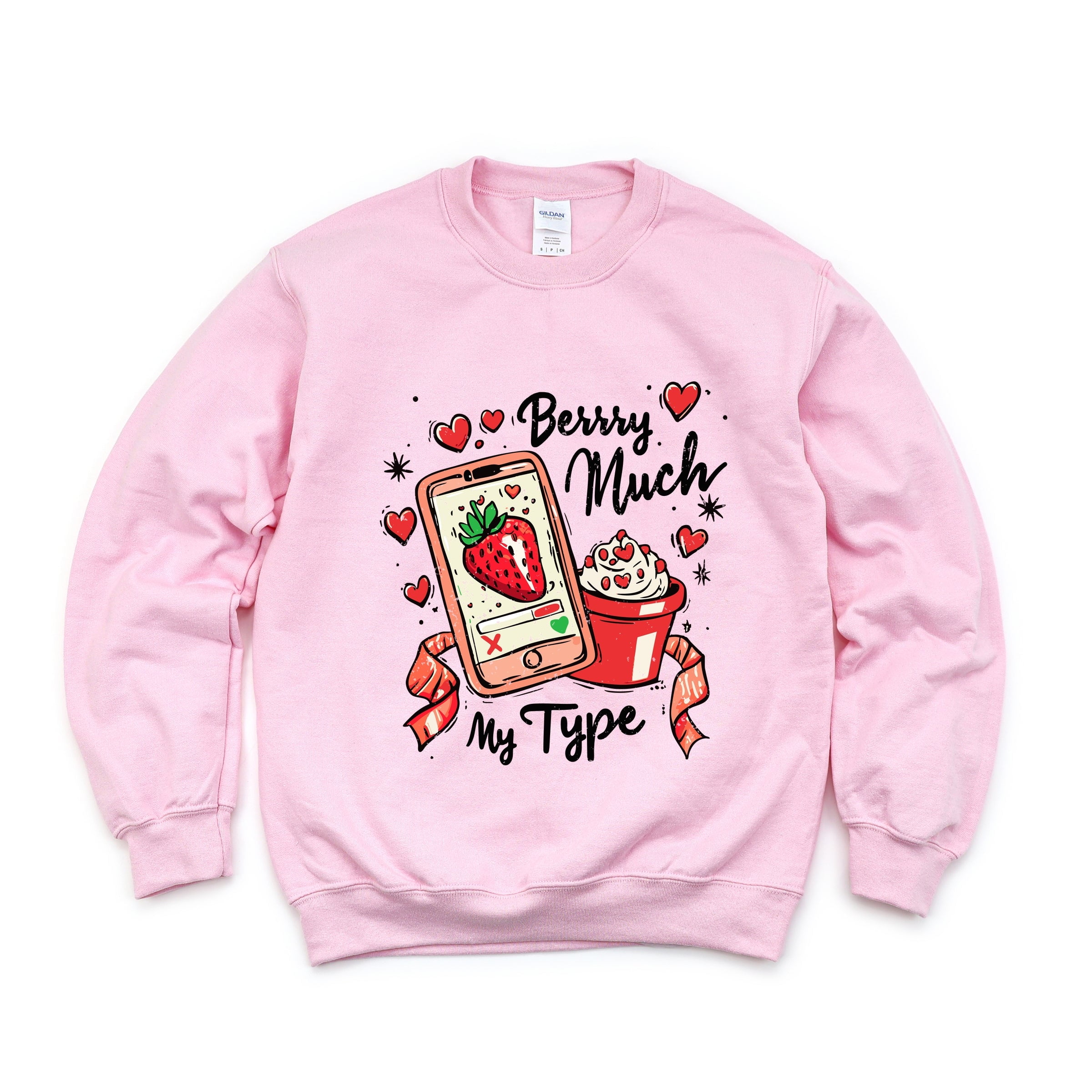 Berry Much My Type Strawberry - Women's Graphic Sweatshirt - Walmart.com