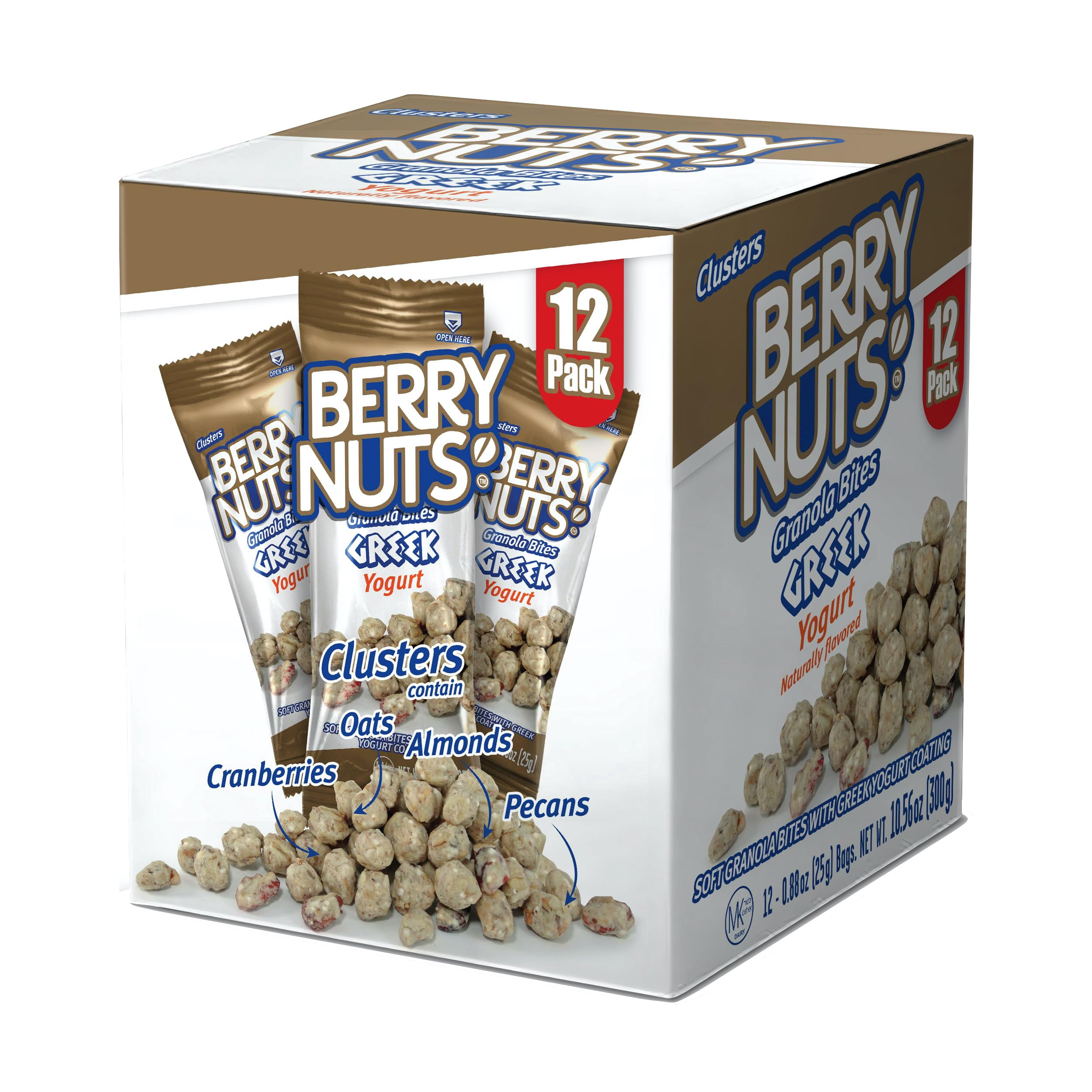 Berry Nuts Greek Yogurt SSF20 Granola Bites 12 Pack (12x 0.88 Oz ...