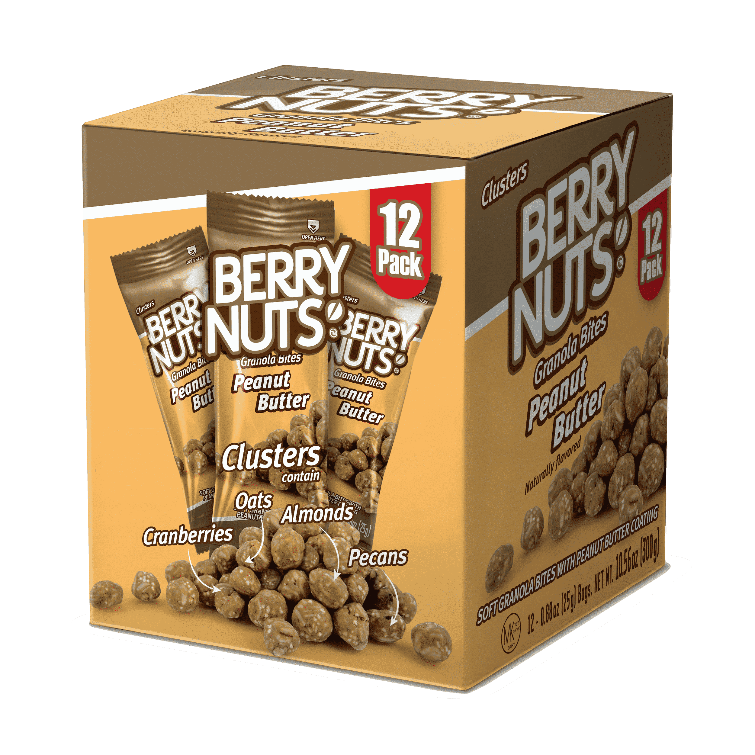 Berry Nuts Peanut Butter Granola Bites Trail Mix – 12-Pack, Naturally ...