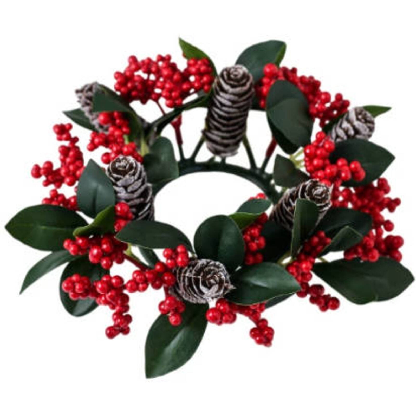 Berry And Pinecone Wreath For Front Door Elegant Holiday Greenery With ...