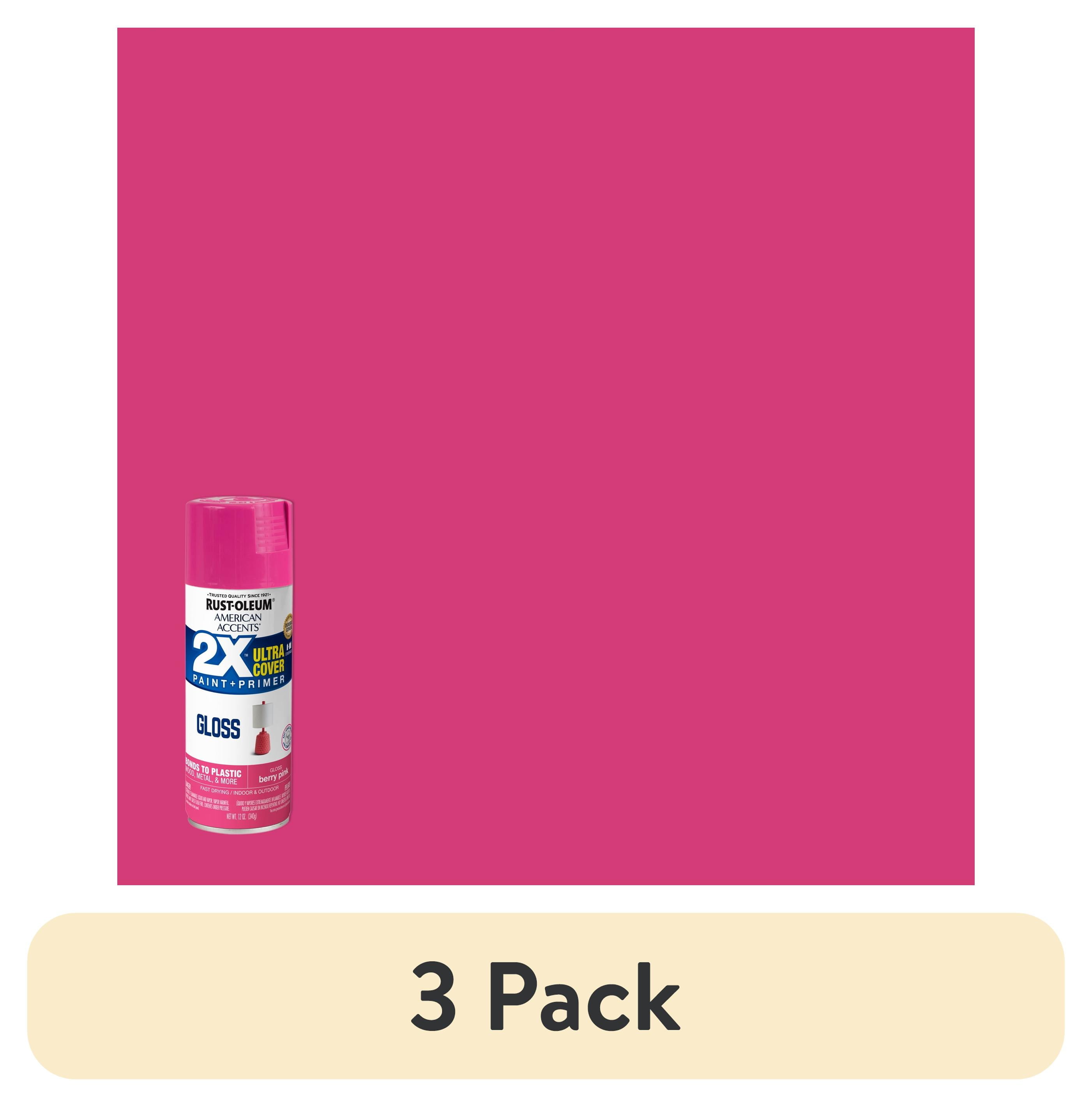 (3 pack) Berry Pink, Rust-Oleum American Accents 2X Ultra Cover Gloss ...