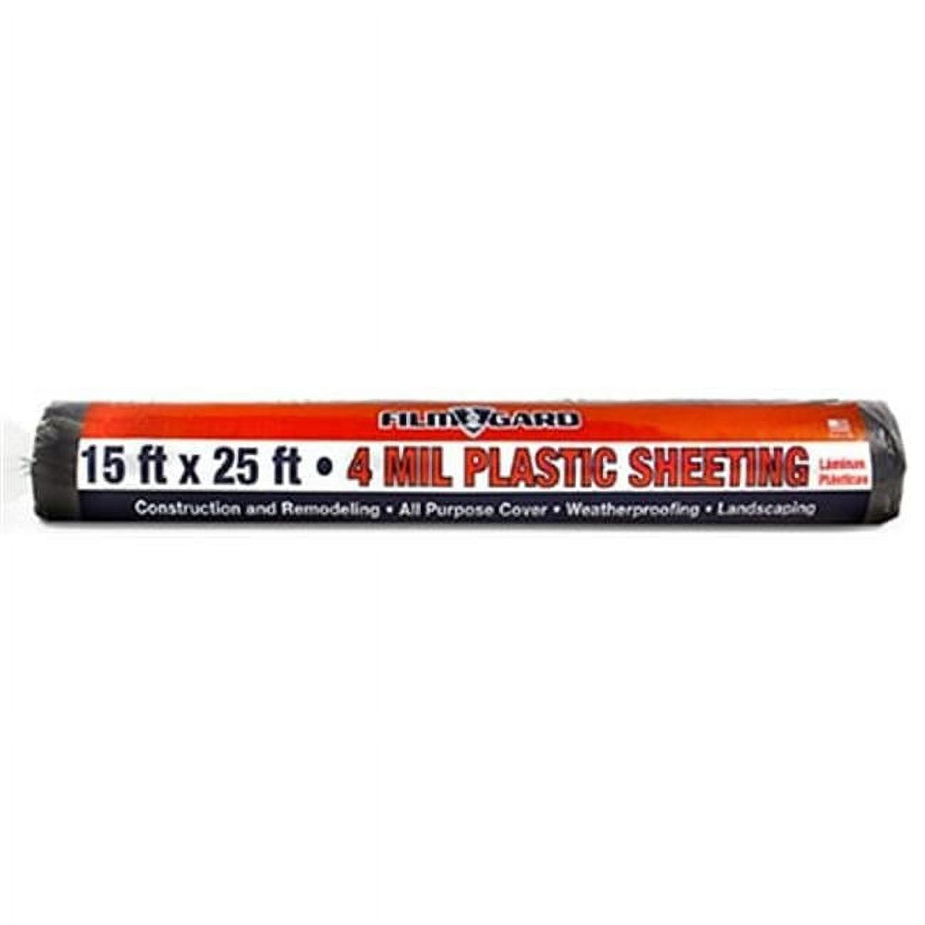 Berry Plastics 1141017 4 Mil Black Plastic Sheeting- 15 x 25 ft ...