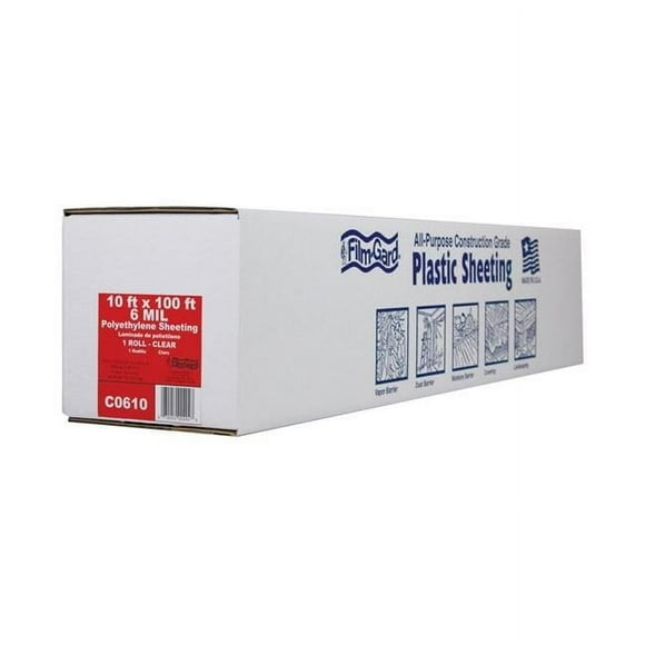 6 Mil Plastic Sheeting 10x100