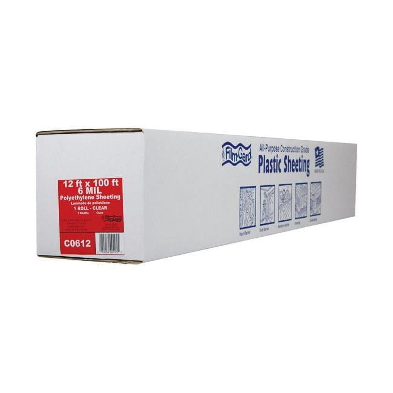 Berry Plastics Heavy Duty Construction Polyethylene Sheeting Film, 6 ...