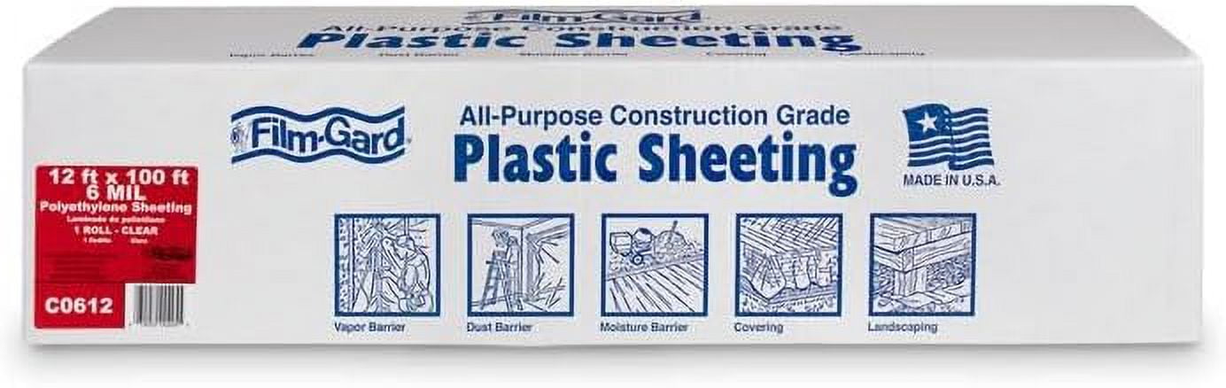 Berry Plastics Film-Gard Plastic Sheeting 6 mil x 12 ft. W x 100 ft. L ...
