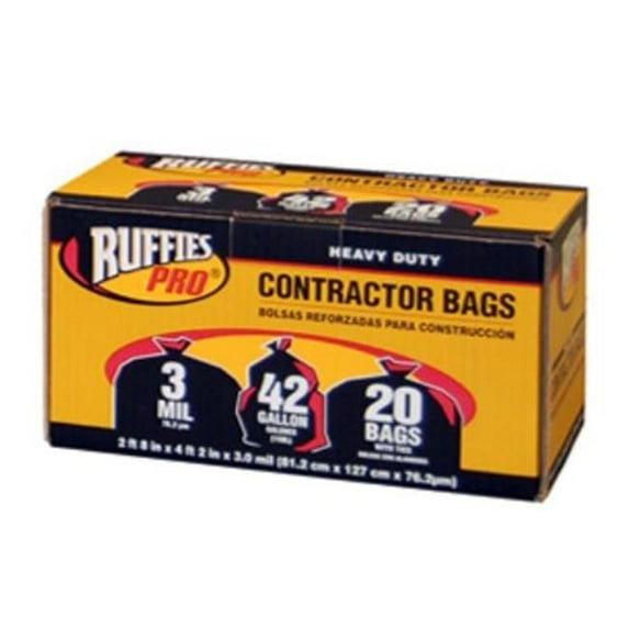 Berry Plastics Ruffies Pro Contractor 42 Gallon Clean Up Bags - Walmart.com