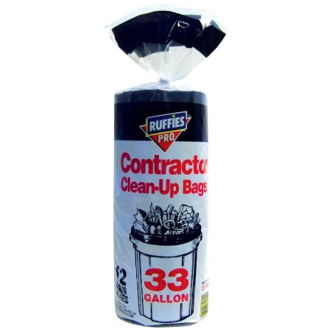 Berry Plastics/tyco/covalence Contractor Clean-Up Bags - Black - 33 ...
