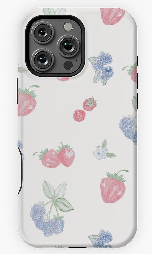 Berry Print Cute Pattern Phone Case for iPhone 16 15 14 13 12 11 Pro ...