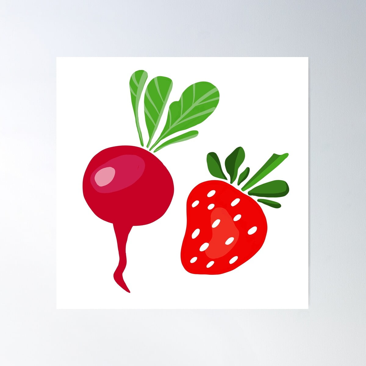 Berry & Radish Duo Poster Wall Art, Modern Wall Decor For Living Room ...