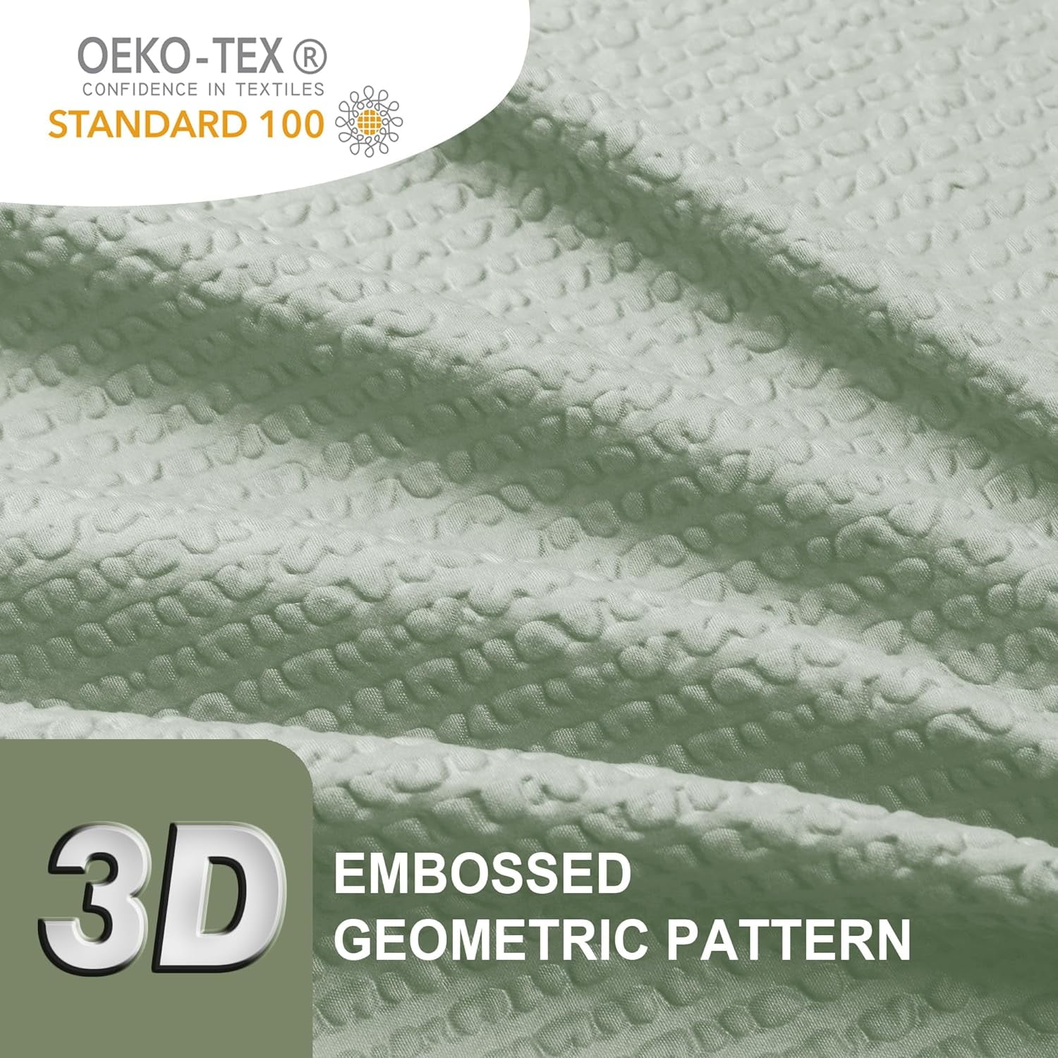 Berry Sage Green Shower Curtain - 3D Embossed Textured Shower Curtains ...