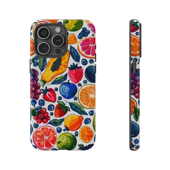 Berry Splash Colorful Summer Fruit Artistic Pattern with iPhone 17 to ...