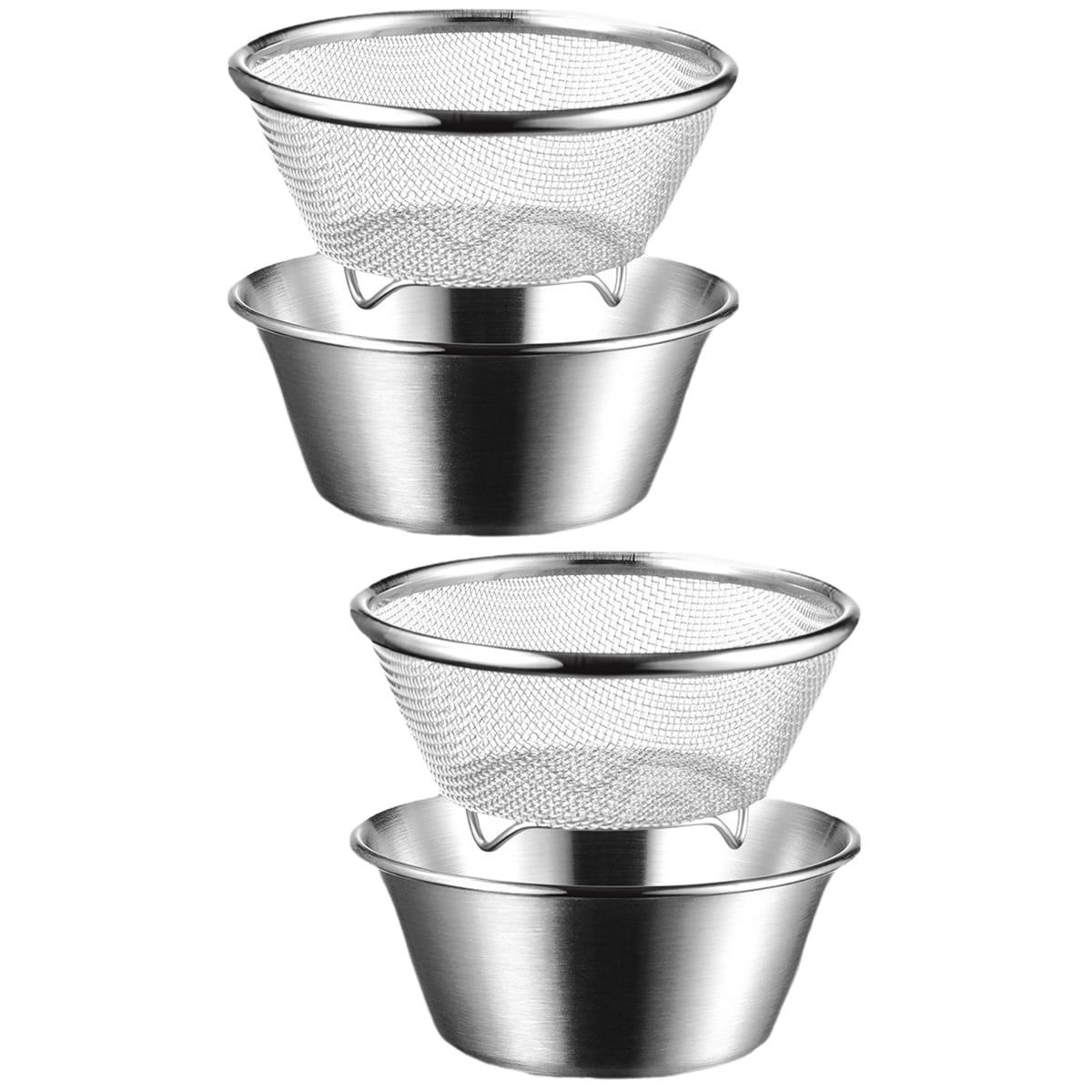 Berry Strainer 2 Sets 304 Stainless Steel Rice Washing Vegetable Fruit ...