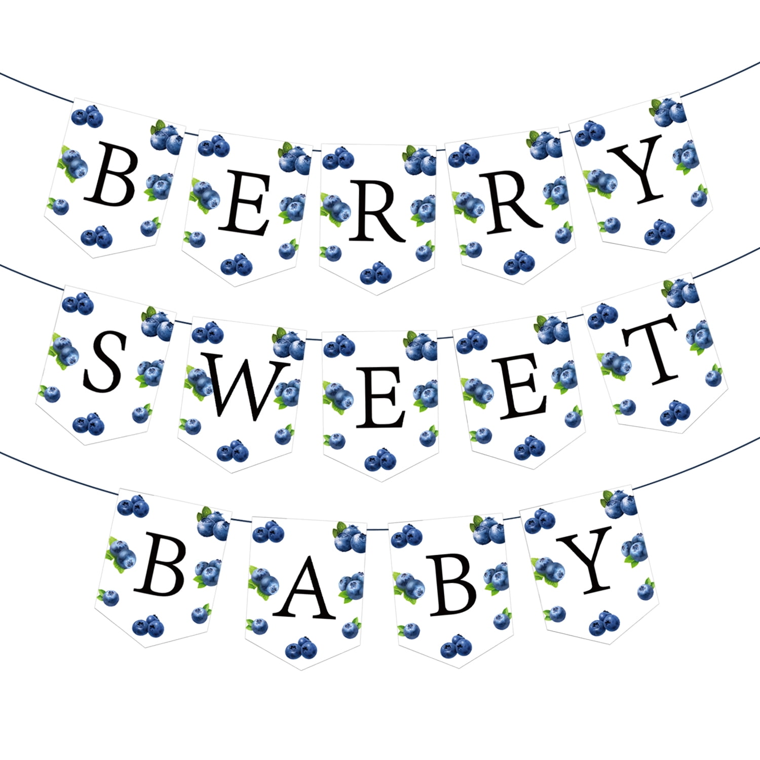 Baby Shower Decor, Berry Sweet Baby Banner, Blueberry Themed Photo ...
