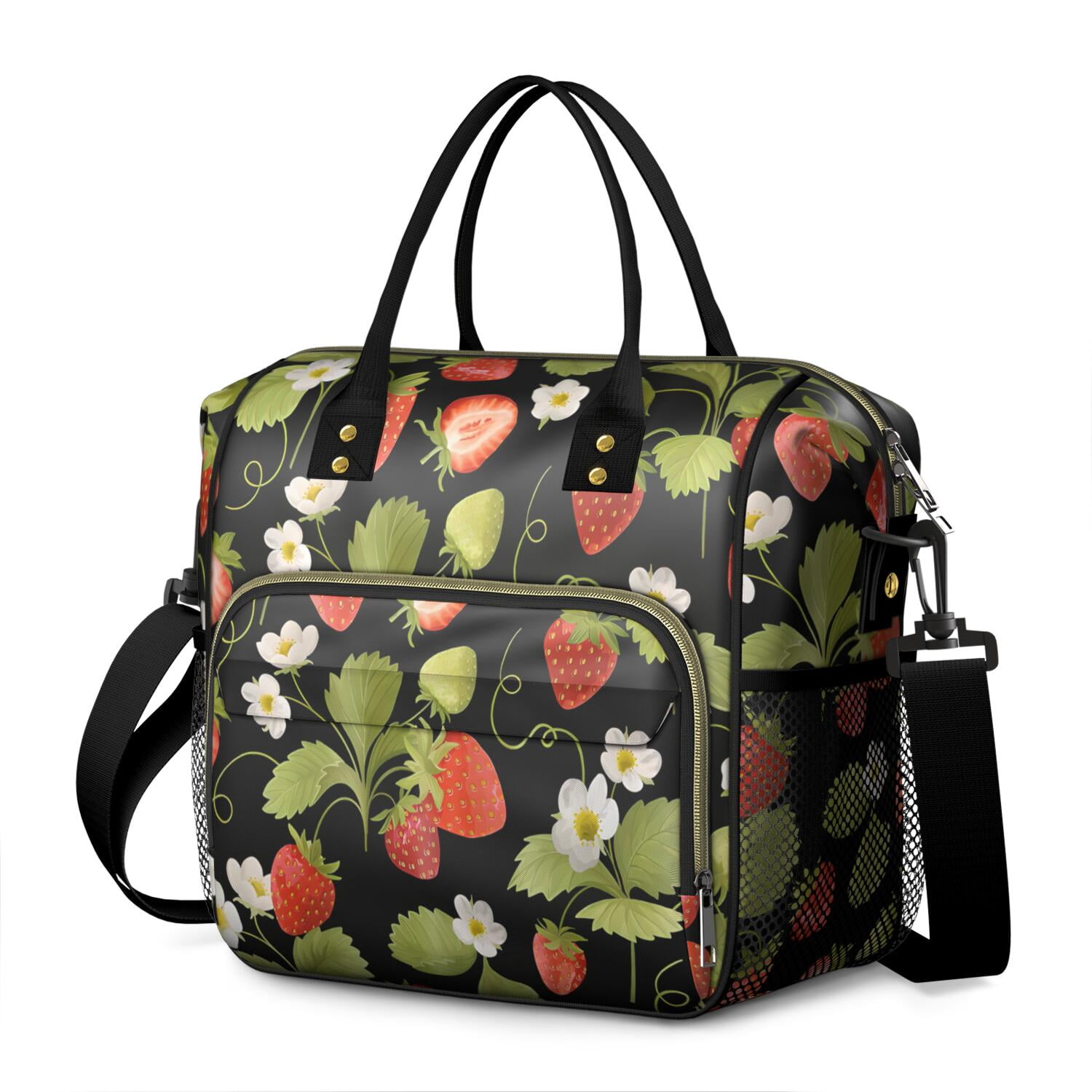 Berry-Themed Insulated Lunch Bag - Large Waterproof & Leakproof Cooler ...