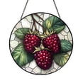 Berry Themed Raspberry Stained Glass Style Window Decor – Suncatcher ...