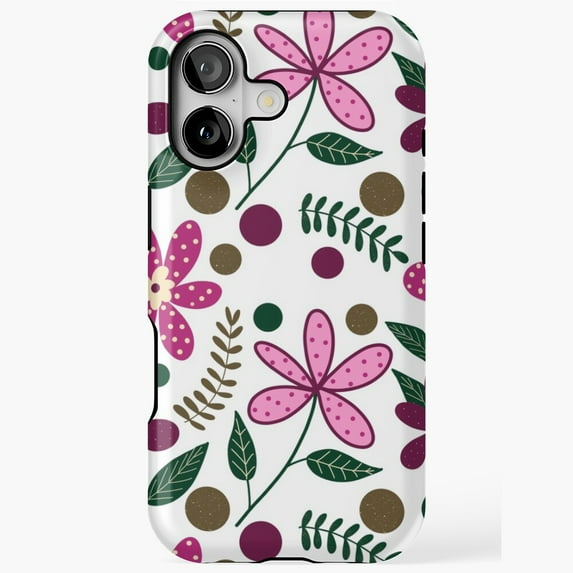 Berry Tone Pink Raspberry Floral Compatible Phone Case for iPhone 11-17 ...